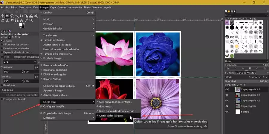 Créer un collage - Joindre des photos avec GIMP