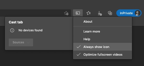 Hur man visar eller tar bort Cast Media-ikonen i Microsoft Edge Browser ...