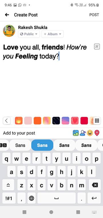 Hur man fet och snygg text på Facebook, Instagram, Twitter, etc.