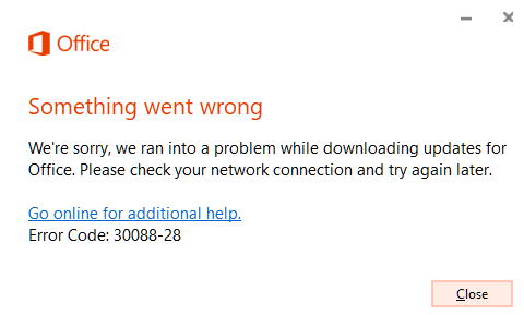 Så här åtgärdar du Office 365 Update Error Code 30038-28, 30088-28 ...